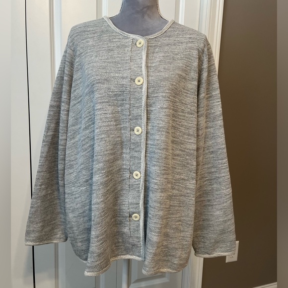 J. Jill | Sweaters | Nwt J Jill Pure Jill Gray Knit Button Front Long ...